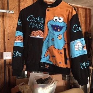 Jackets & Coats | Cookie Monster Varsity Jacket | Poshmark